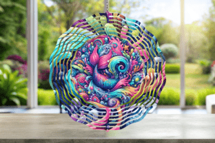 Vibrant Mermaid Tail Ocean Wind Spinner Graphic by Lazy Cow · Creative ...
