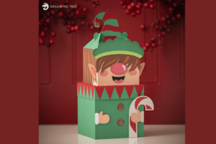 Elf Gnome Gift Box SVG · Creative Fabrica