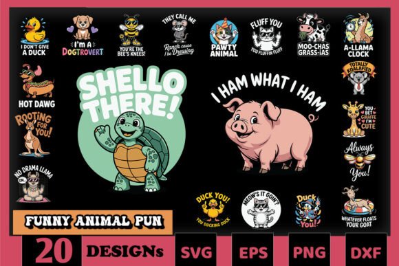 2518 Funny Animal Svg Designs & Graphics