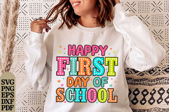 Happy First Day of School SVG, 1st Day Graphic by monster · Creative ...