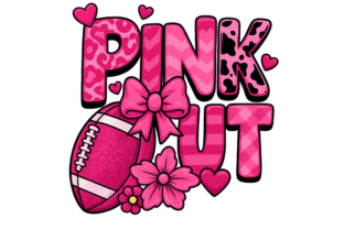 Preppy Football Pink out Football PNG Graphic by Sofiamastery ...