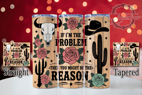 Vintage Western Fall Cowboy Tumbler Wrap Graphic by christina.clipart ...