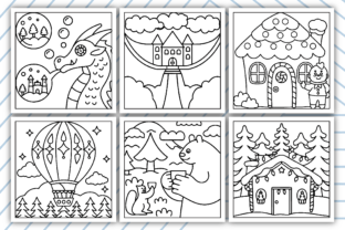 Cozy Fantasy Bold & Easy Coloring Pages Graphic by HappyColor Design ...