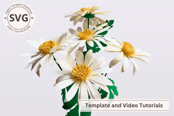 Easy DIY Paper Flower Daisy Cricut SVG · Creative Fabrica