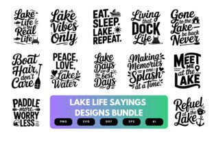 Lake Life SVG Bundle Graphic by merchrollinfo · Creative Fabrica