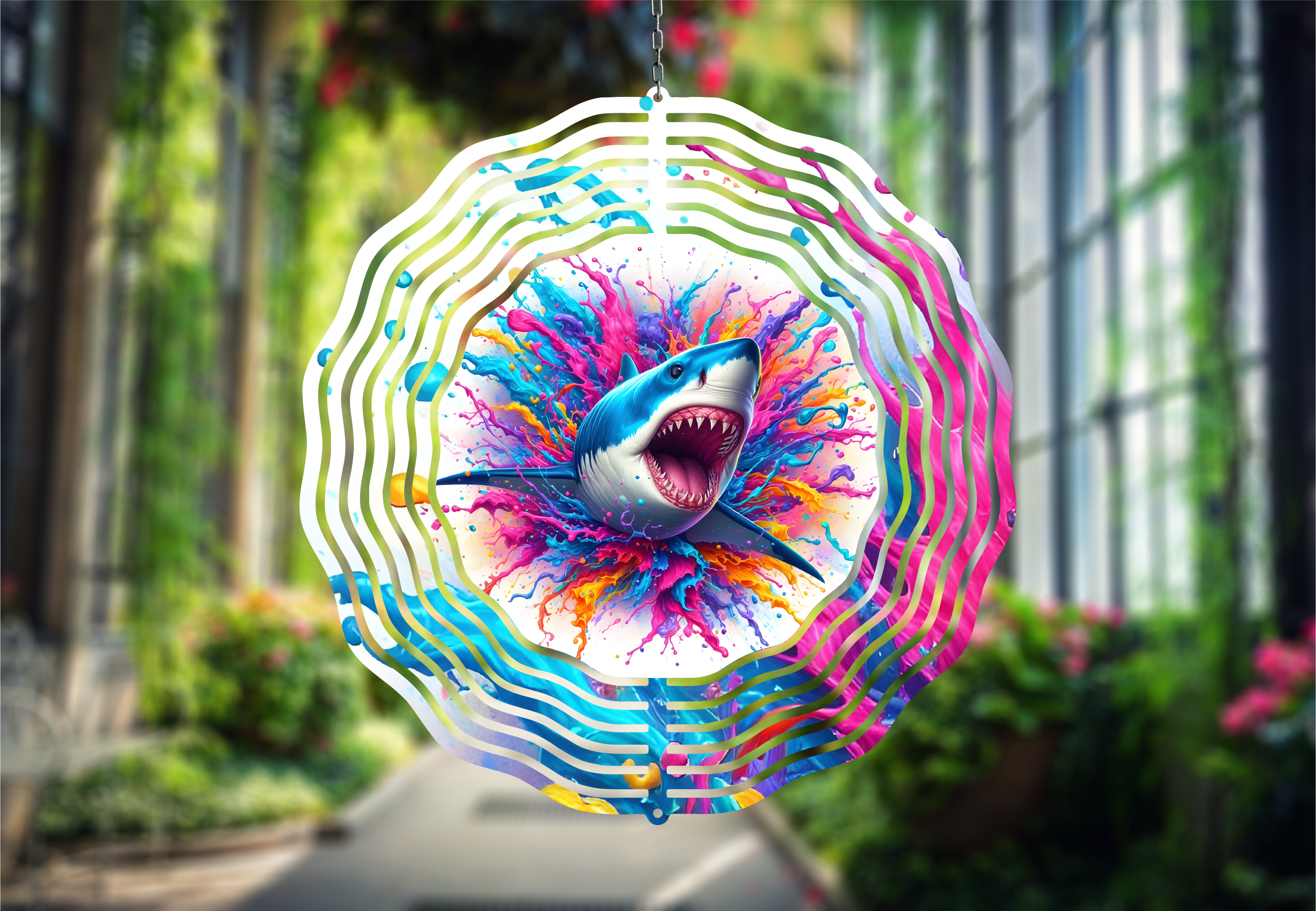Floral Shark Treble Clef Wind Spinner Graphic by MOON CREATION ...
