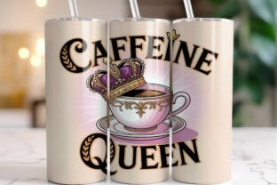 20oz Caffeine Queen Tumbler Wrap Design Graphic by RahatKDP · Creative ...