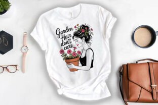 Garden Hair Don't Care T-shirt Design Graphic by AHT Studio · Creative ...
