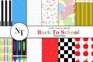 Back to School Digital Paper Graphic by Nam Tiwa · Creative Fabrica
