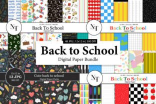 Back to School Digital Paper Bundle Graphic by Nam Tiwa · Creative Fabrica