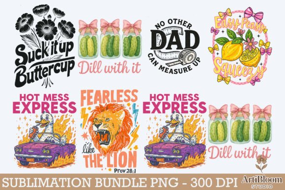 Funny Sublimation PNG Bundle Graphic by ArtiBloomStudio · Creative Fabrica