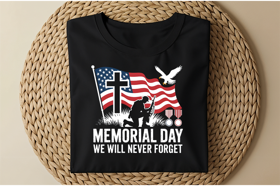 Memorial Day American Flag and Soldier Graphic by Design Vibe ...