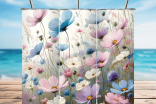 Spring Wildflower Meadow Tumbler Wrap Graphic by Lazy Cow · Creative ...