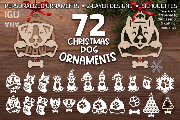 Personalized Christmas Dog Ornaments SVG · Creative Fabrica