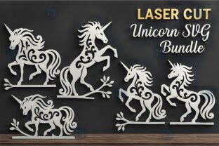 Magical Laser Cut Unicorn SVG Bundle · Creative Fabrica