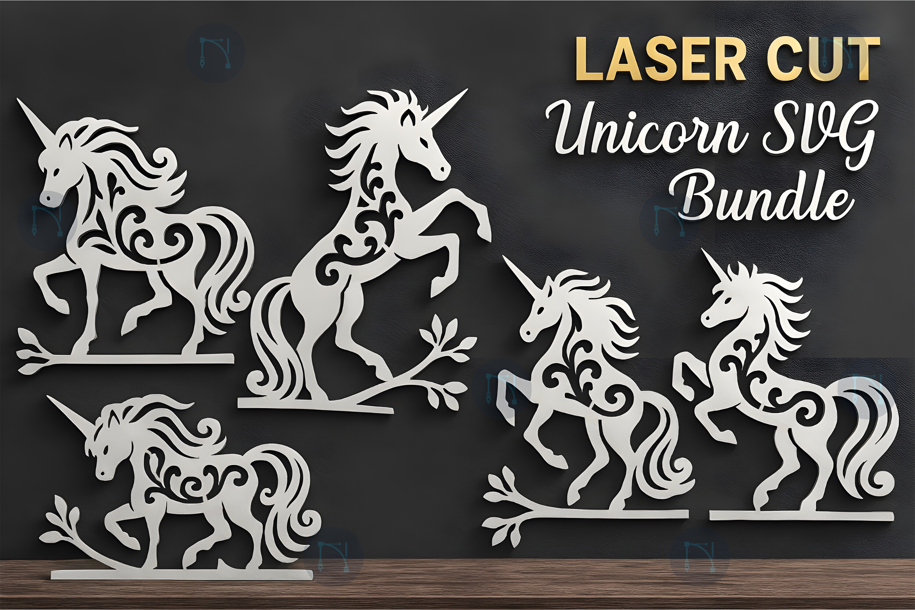Magical Laser Cut Unicorn SVG Bundle · Creative Fabrica