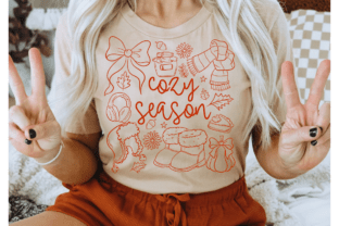 Preppy Cozy Season Png, Sketching Fall Graphic by Hello December ...