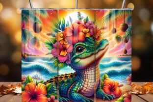 Baby Alligator Sublimation Tumbler Wrap Graphic by Art Zone · Creative ...