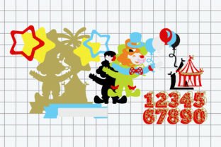 Circus Clown Cake Topper 3D SVG Graphic by Claudia Atencio · Creative ...