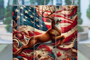 Deer American Flag Hunting Tumbler Wrap Graphic by Art Zone · Creative ...