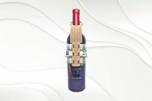 Wine Bottle Decor, Cash Gift, Laser Cut · Creative Fabrica