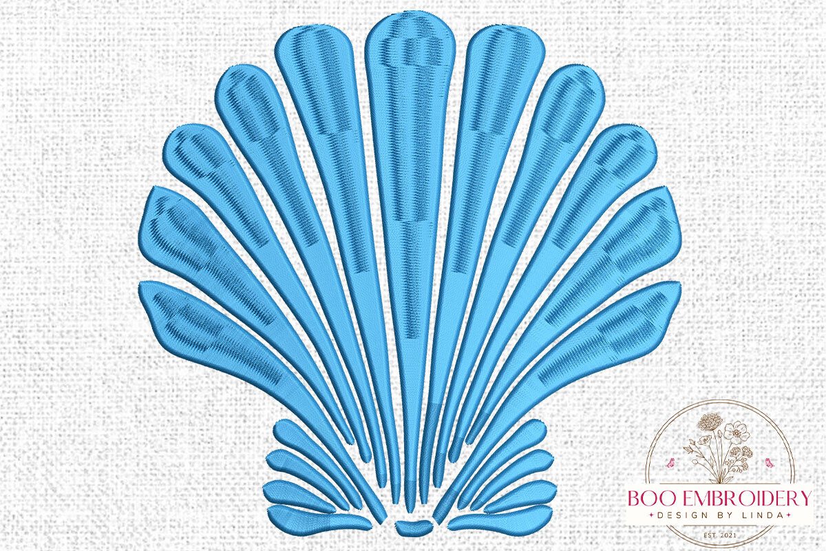 Shell Embroidery Design, Nautical Sea · Creative Fabrica