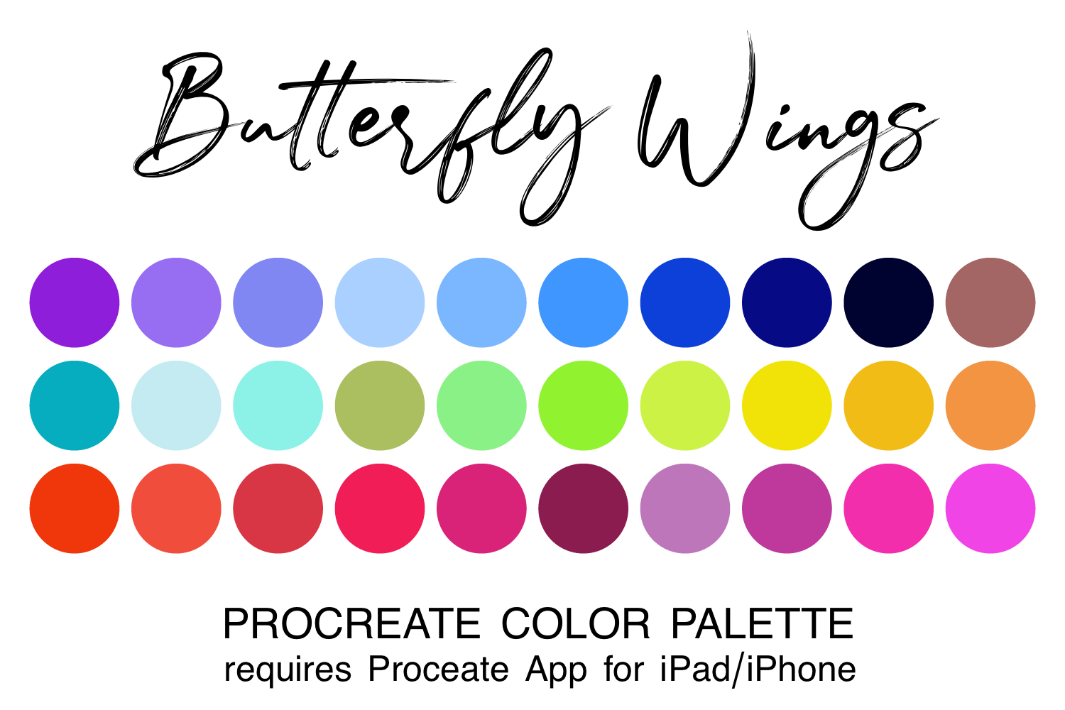 Butterfly Wings Procreate Color Palette Graphic by JulieCampbellDesigns ...