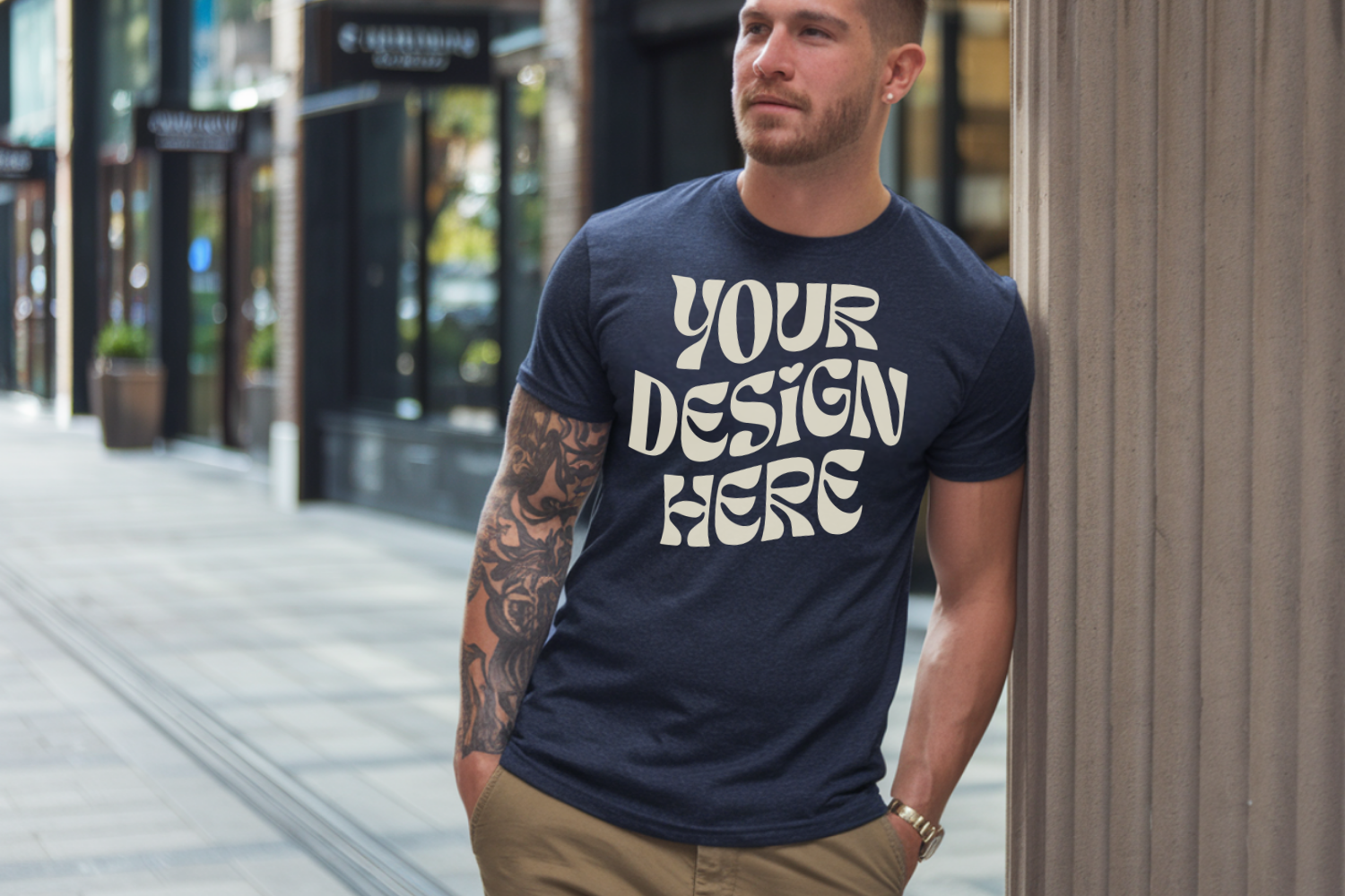Bella Canvas 3001 Male Model Mockup Graphic by Styled Stock Mock ...