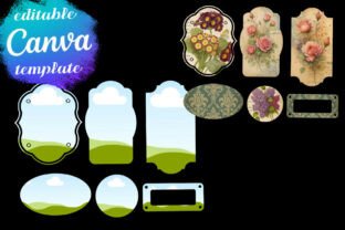 Canva Frames Junk Journal Labels Graphic by digitalmandragora ...