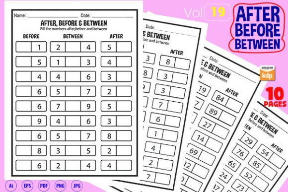 Before After Between Worksheets Graphic by Self Graphics House ...