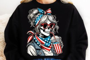Patriotic Skull Girl with Drink USA SVG. Graphic by Trendy Creative ...