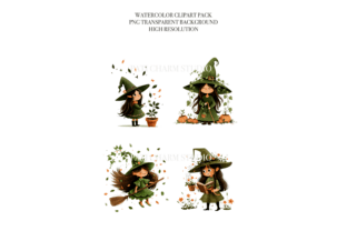 20 Little Witch Clipart Graphic by patipaintsco · Creative Fabrica