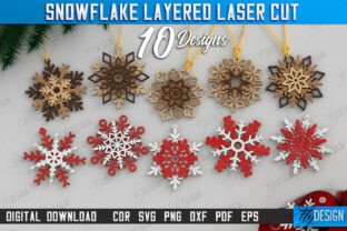 Christmas Layered Snowflakes Laser Cut Graphic by flydesignsvg ...