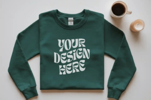 Folded Gildan 18000 Sweatshirt Mockup Graphic by Styled Stock Mock ...