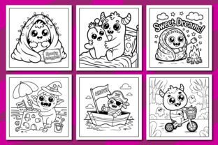 Kawaii Monster Coloring Pages for Kids Graphic by Cozy Pik · Creative ...