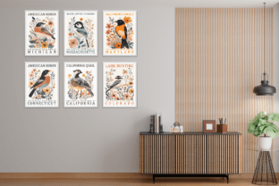 50 US State Birds Wall Art Poster Bundle Graphic by Genius Graph ...