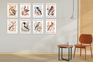 50 US State Birds Wall Art Poster Bundle Graphic by Genius Graph ...