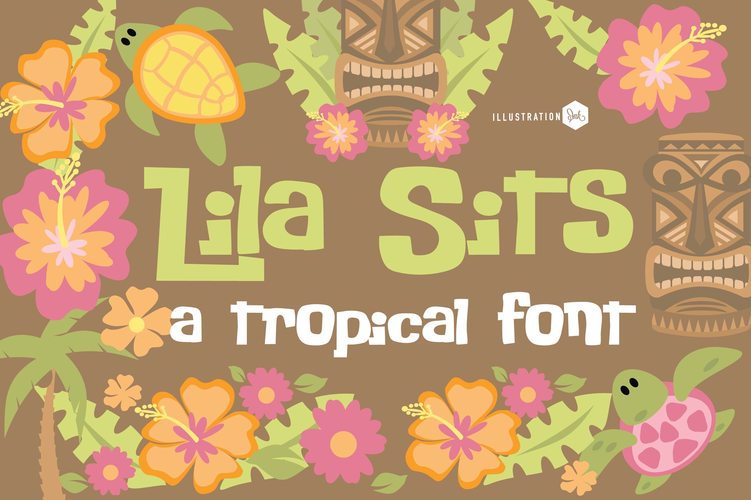 Pn Lila Sits Fn Font by Illustration Ink · Creative Fabrica