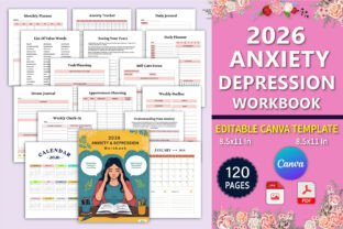 🧠 2026 Anxiety & Depression Workbook Gráfico por designmela01 ...