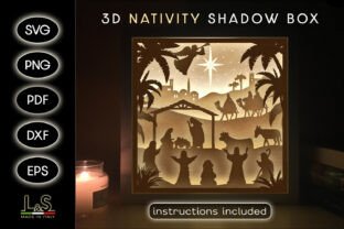 Christmas Nativity Shadow Box Svg · Creative Fabrica