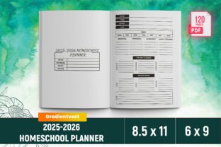 (KDP) 2025-2026 Homeschool Planner Canva Graphic by gradientvect ...