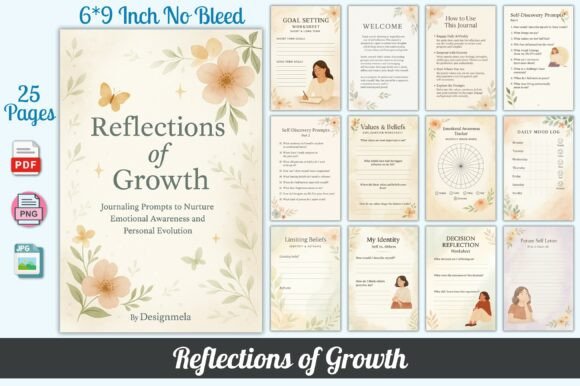 📘 Reflections of Growth Gráfico por designmela01 · Creative Fabrica