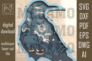 Halloween Crow SVG Layered File · Creative Fabrica