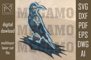 Halloween Crow SVG Layered File · Creative Fabrica