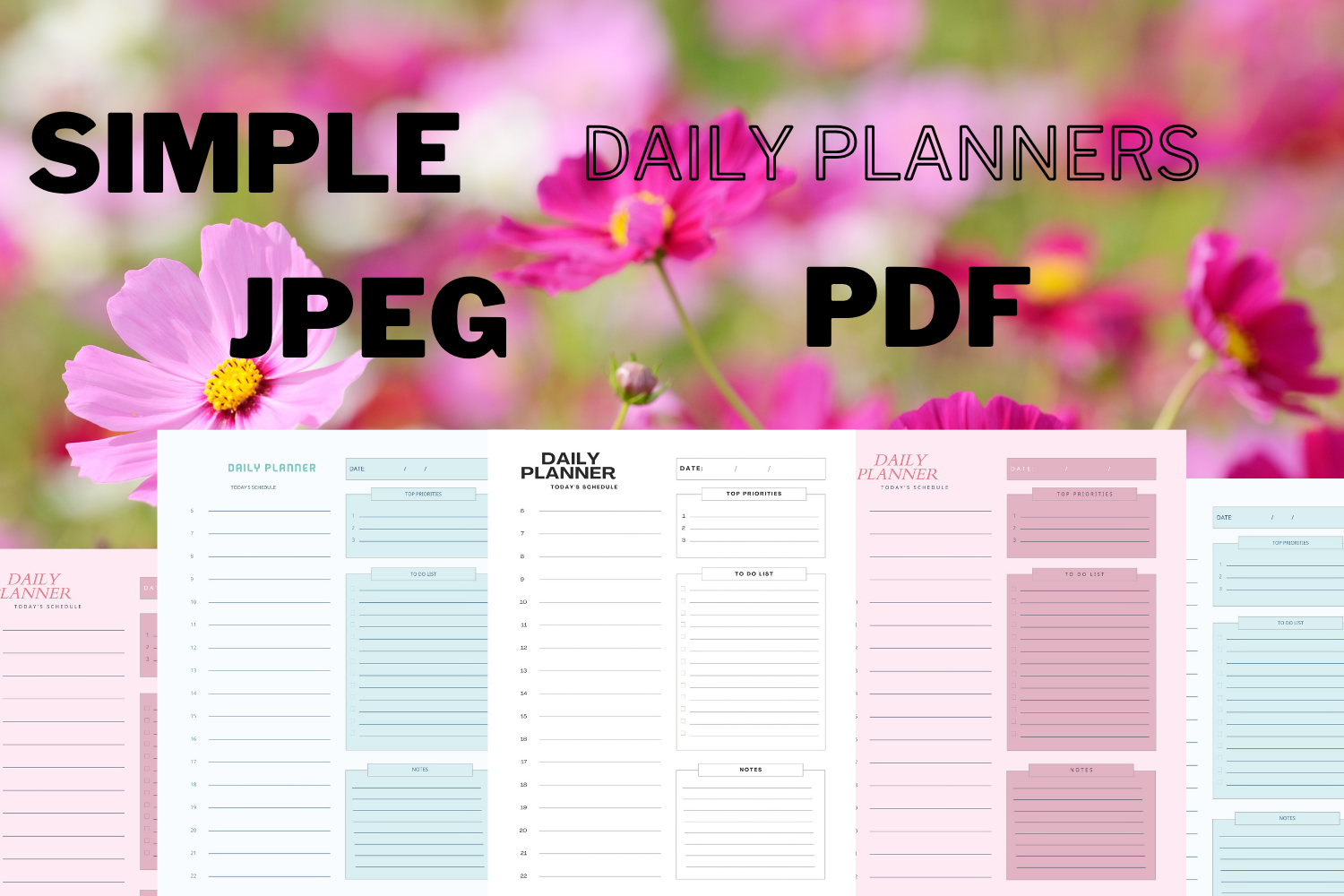 Best Simplest Daily Planner Freebie 37 Graphic by M S for Digital ...