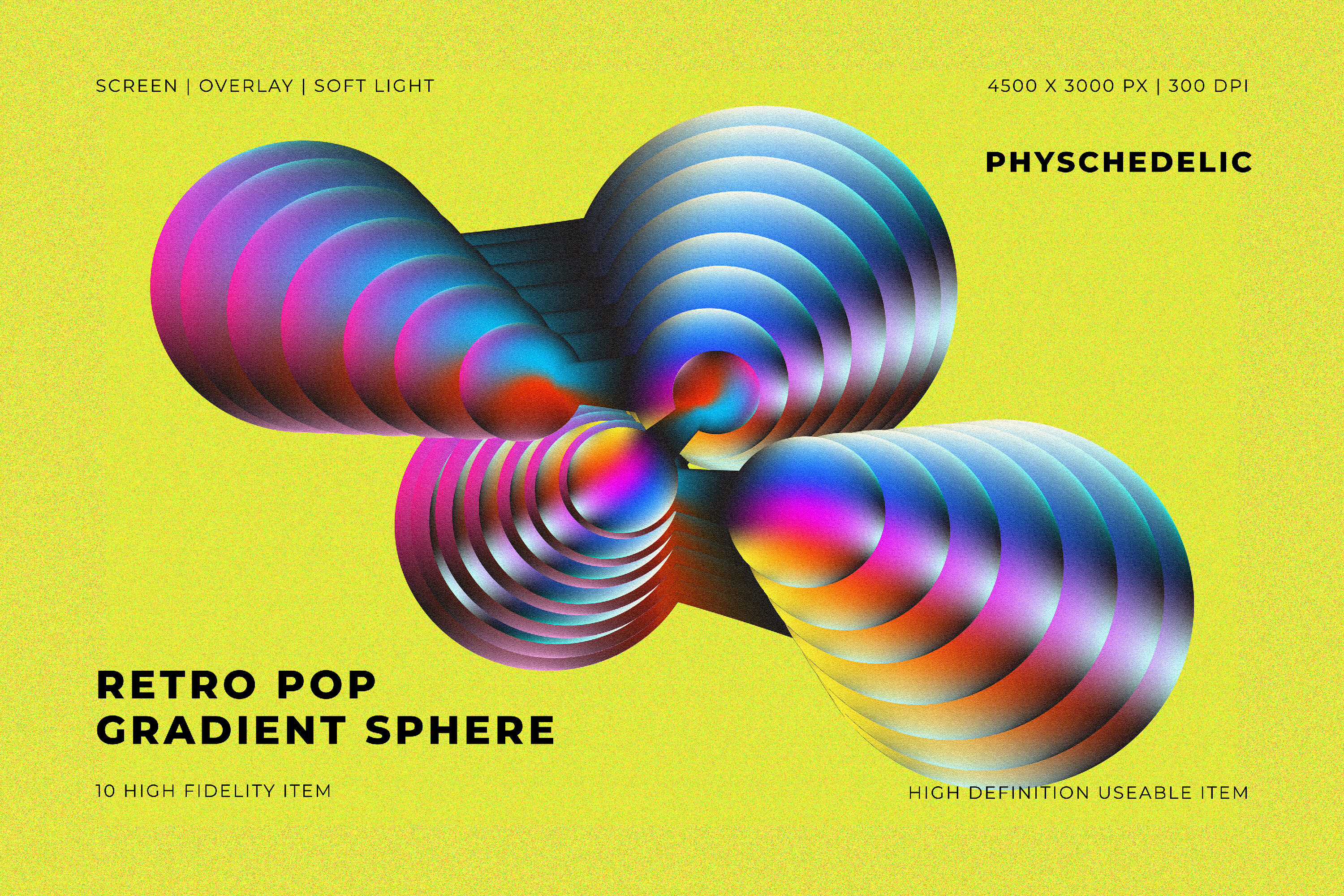 Retro Pop Gradient Sphere Graphic by Pitchlook · Creative Fabrica
