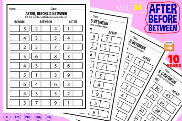 Printable Number Before After Number Graphic by Self Graphics House ...