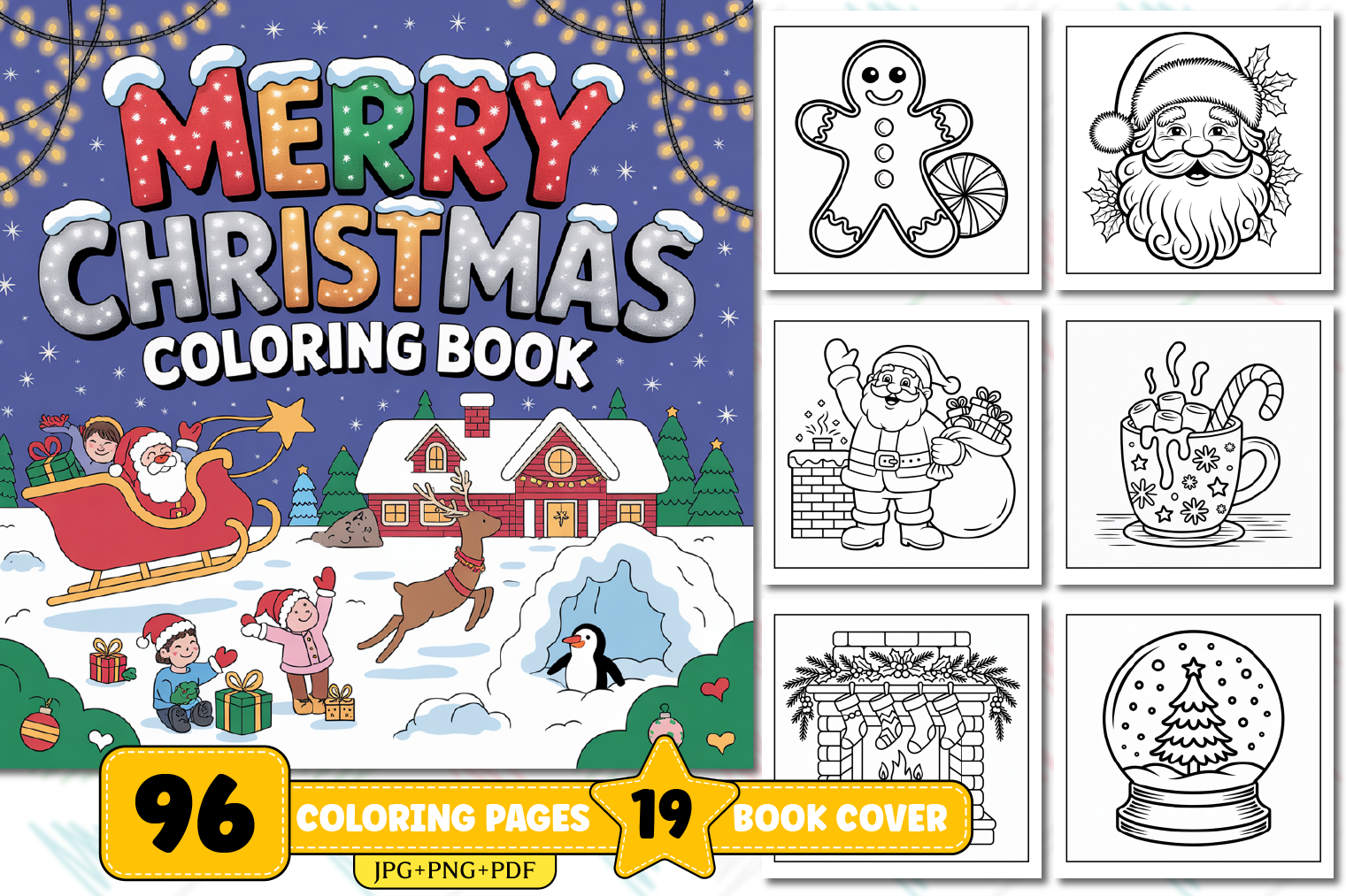 Merry Christmas Coloring Book for Kids Graphic by Design Hub · Creative ...