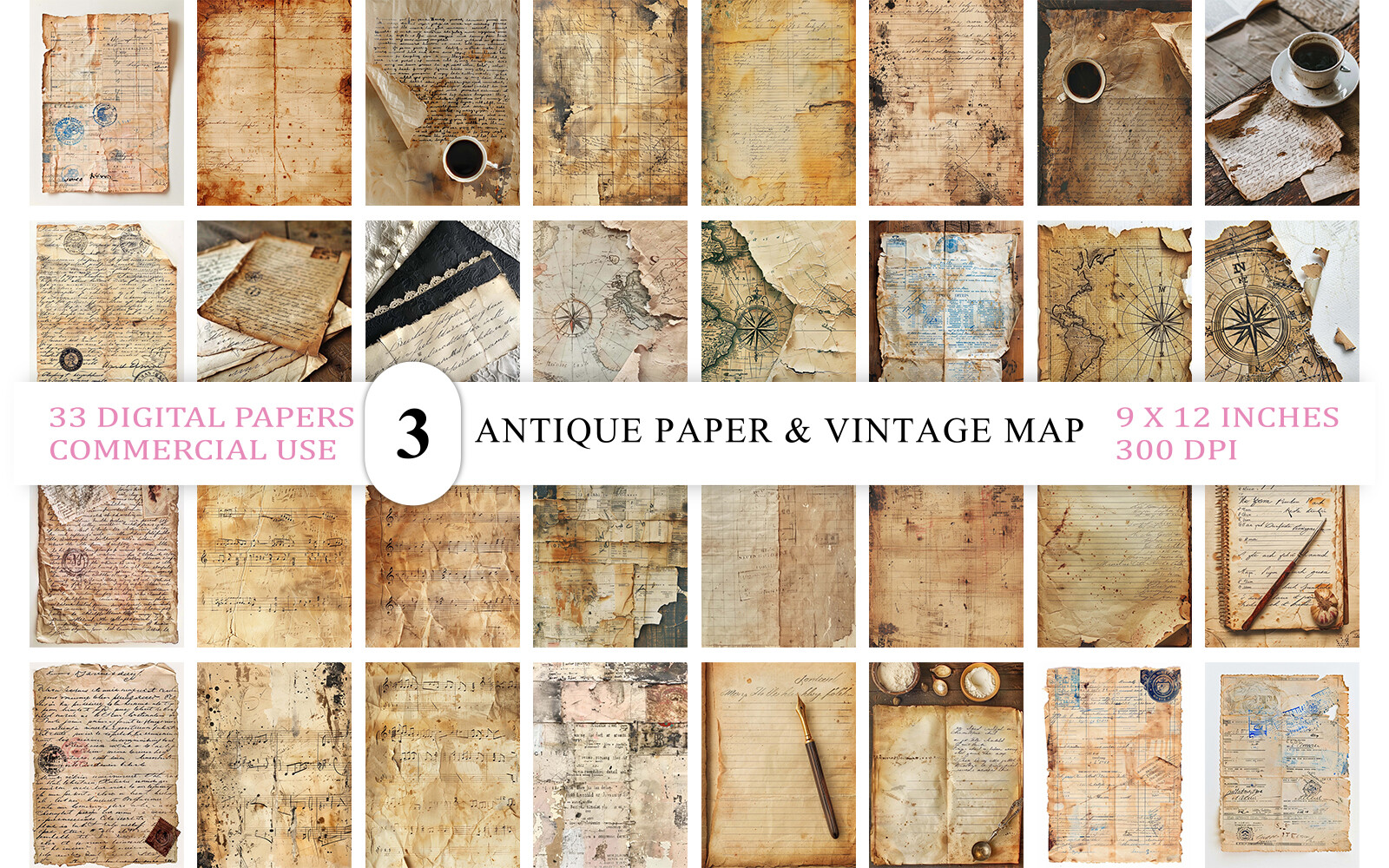 Antique Paper & Vintage Map Texture Graphic by sakibbddot21 · Creative ...