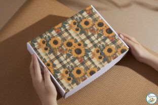 Seamless Paper: Boho Sunflower Plaid Graphic by charming2493 · Creative ...